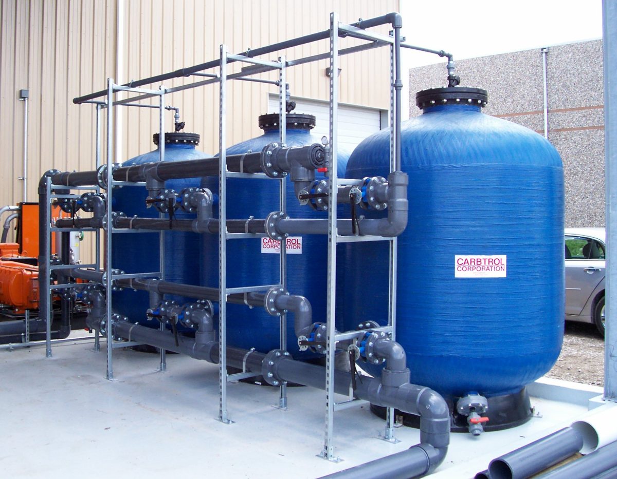 Industrial carbon air filter systems store